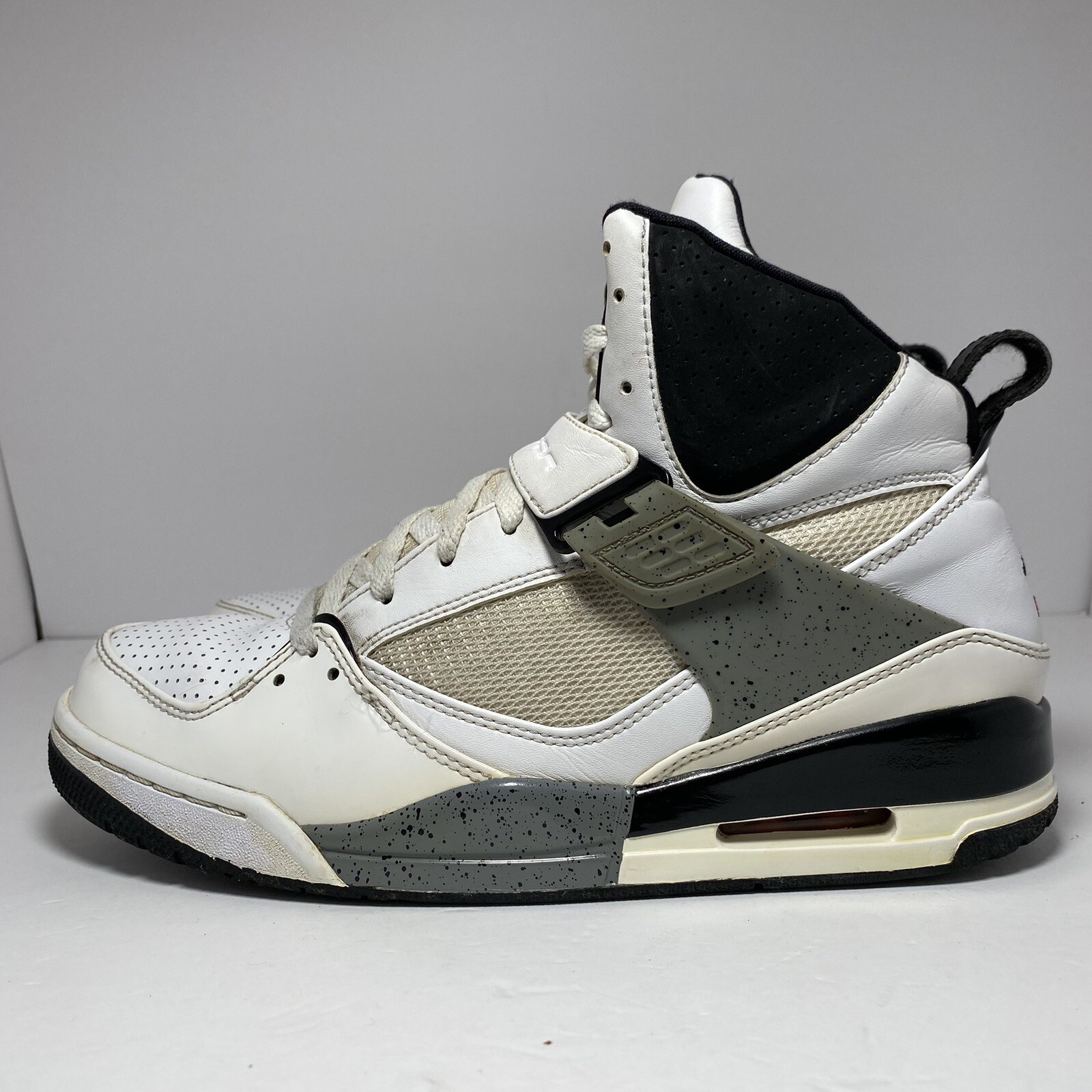 Nike Flight 45 High White Cement Basketball Shoes 384… - Gem