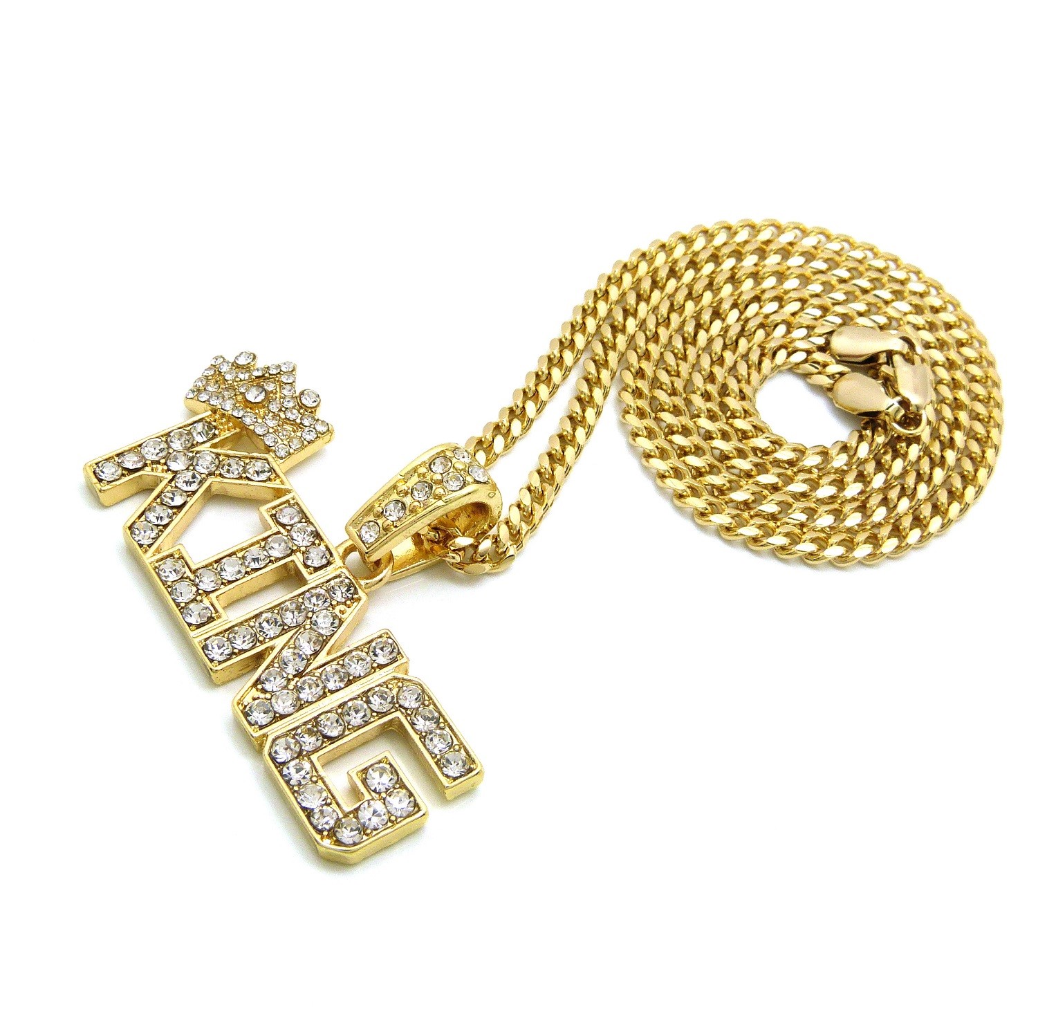 NEW KING PENDANT & 24" VARIOUS CHAINS HIP HOP NECKLACES - XZ242 | eBay