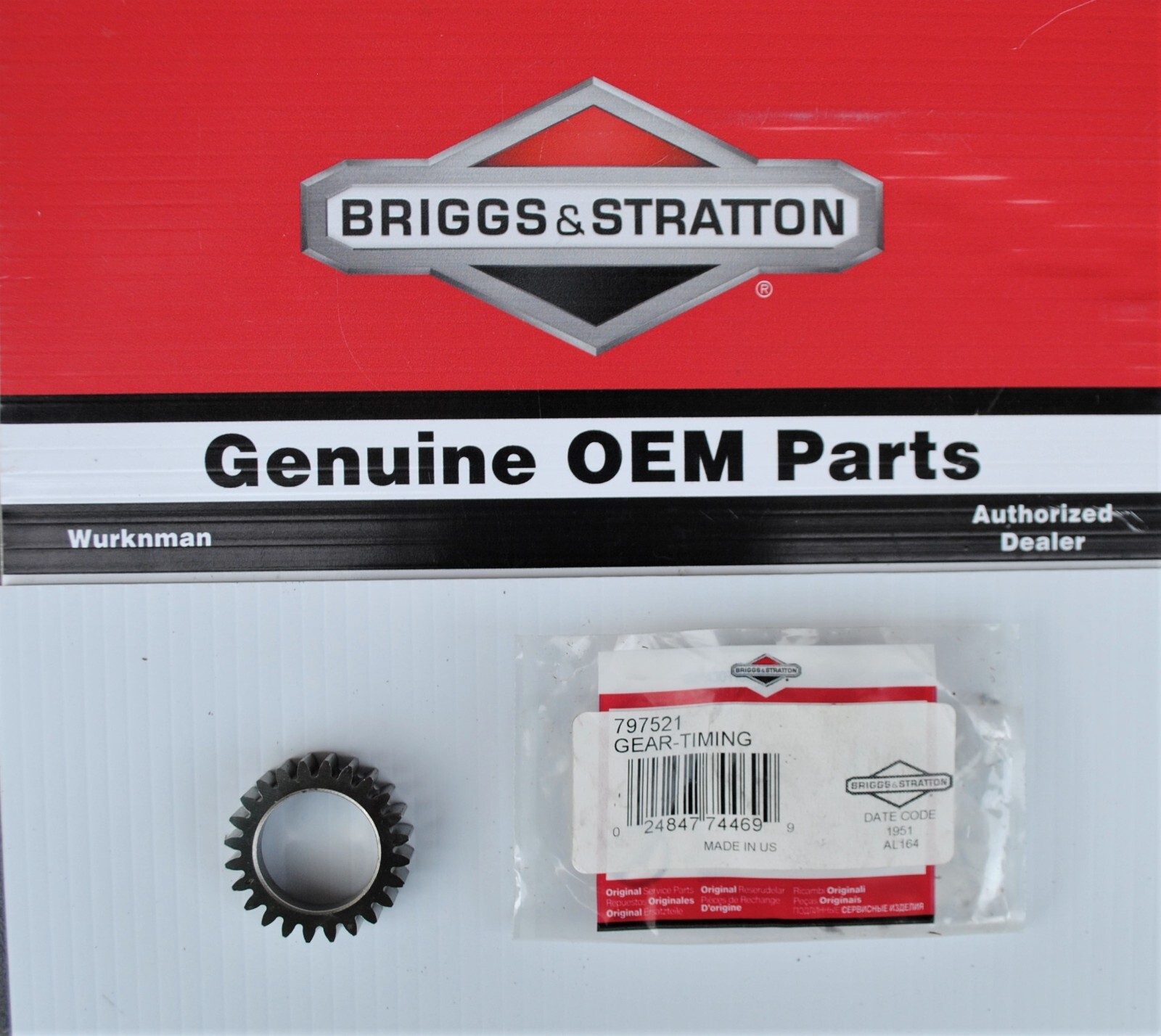 NBS Genuine OEM Briggs & Stratton 797521 Timing Gear Replaces # 795755 ...