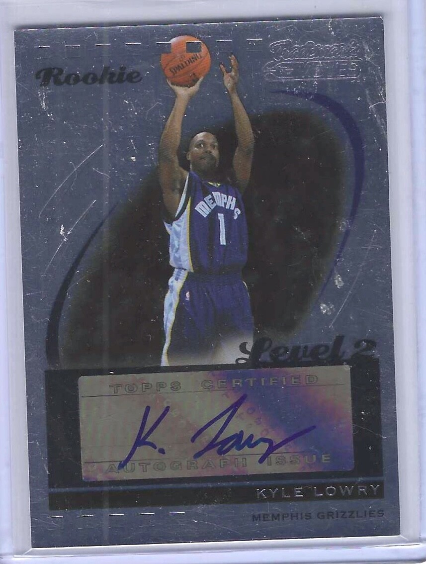 KYLE LOWRY 2007-08 TOPPS TRADEMARK MOVES SILVER FOIL ROOKIE AUTO RC #D ...