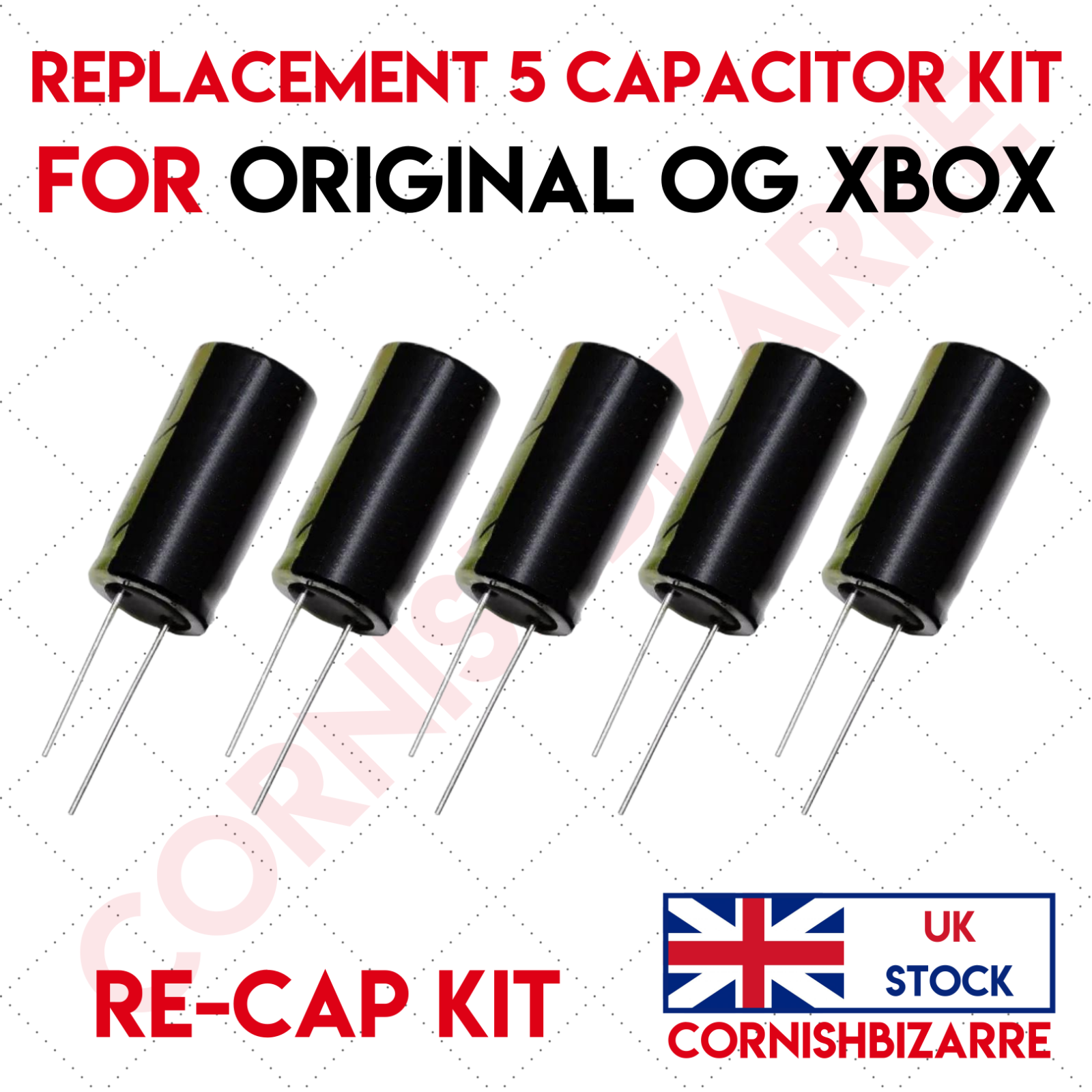 REPLACEMENT CAPACITORS FOR ORIGINAL XBOX CONSOLE MOTHERBOARD VERSION 1. ...