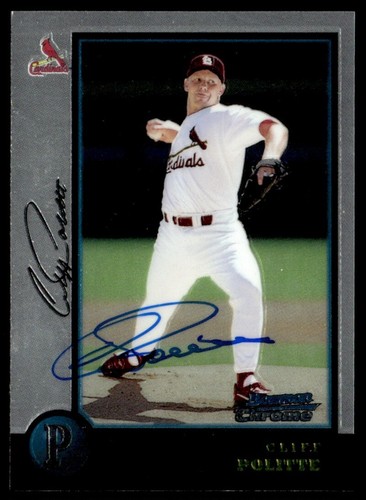 1998 Bowman Cliff Politte RC Auto St. Louis Cardinals #330 Signed IP ...