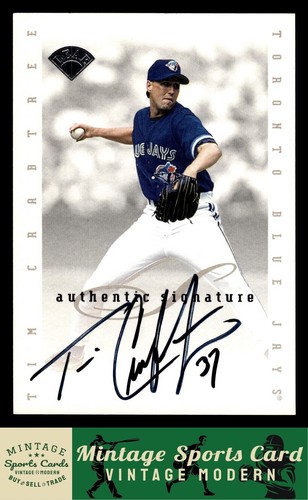 1996 Leaf Signature Series - Tim Crabtree - "On Card Auto" Toronto Blue ...