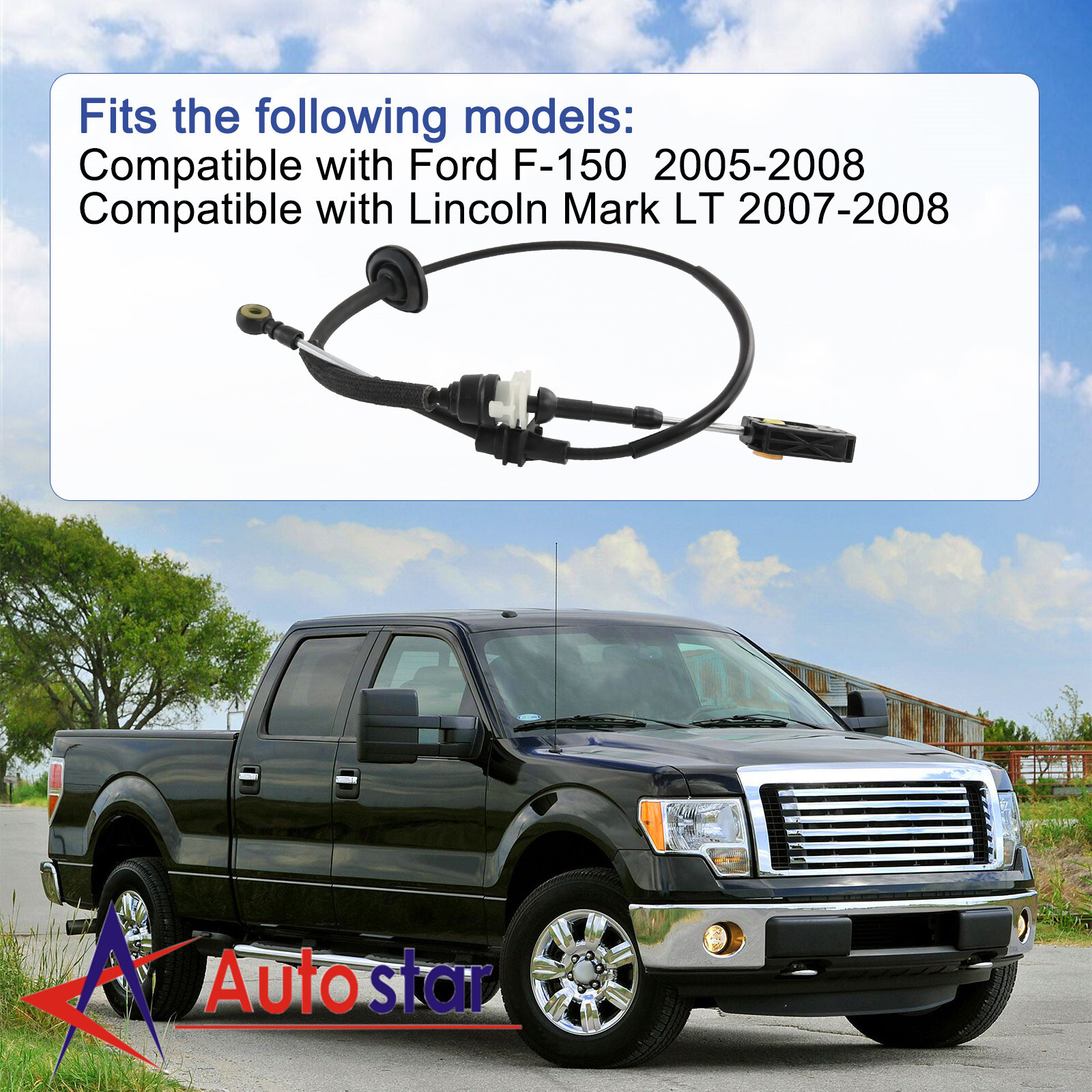 Auto Transmission Console Shift Cable For 2005-2008 Ford F-150 4R70W 4 ...