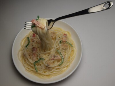 Made in Japan Fake food /Food replica Pasta Carbonara with Fork New ...