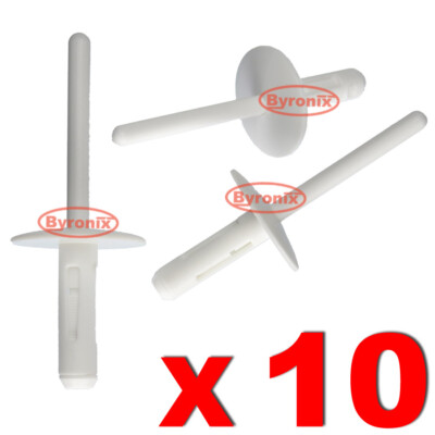 6mm BMW PLASTIC POP BLIND RIVETS FRONT WHEEL ARCH WHITE X5 F15 M F58 X ...