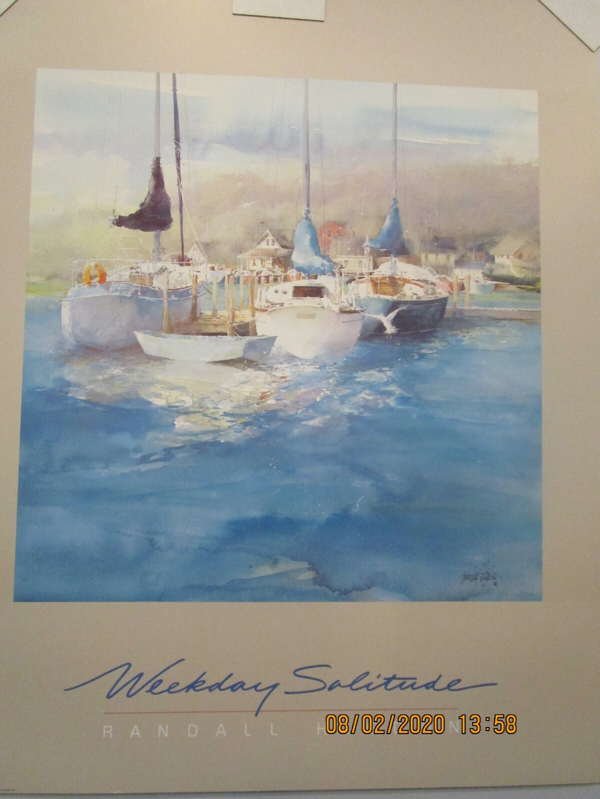 SEASCAPE "WEEKDAY SOLITUDE" SIGNED RANDALL HIGDON 1987 (30"T X 24"W) | eBay