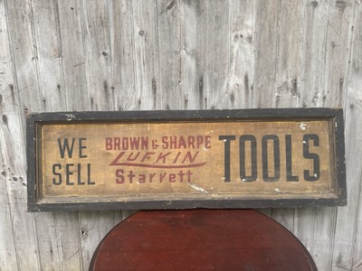 1930s We Sell Brown & Sharpe Lufkin Starrett Tools Hand Painted ...