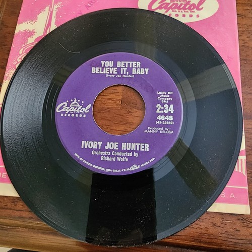 Ivory Joe Hunter "May The Best Man Win" b/w "You Better Believe It ...