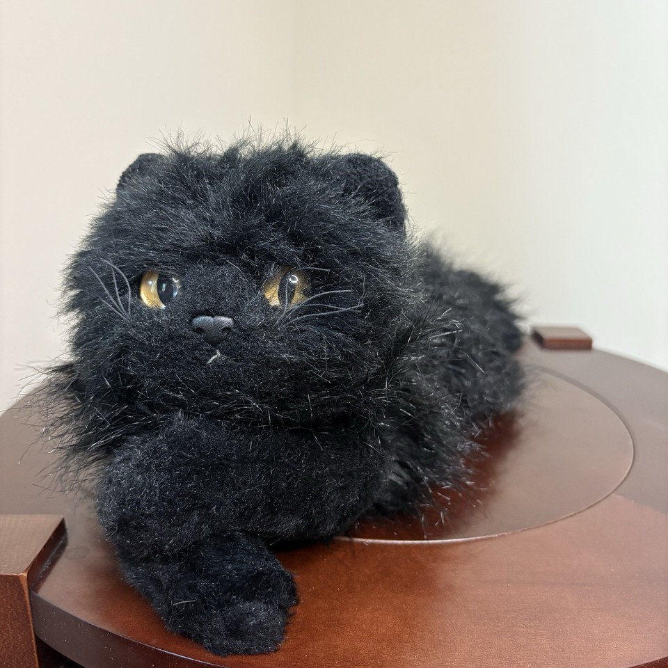 TY Onyx Black Persian Cat 18" Plush 2000 Long Hair Stuffed Animal Toy ...
