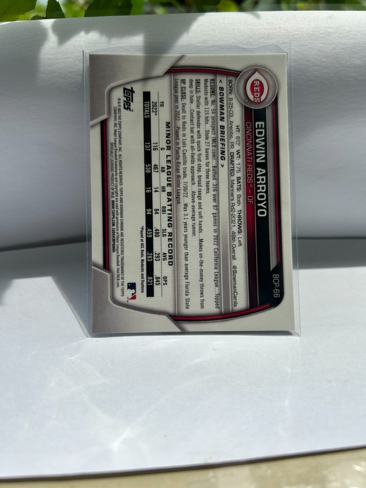 2023 Bowman #BCP-66 Edwin Arroyo Cincinnati Reds Baseball Card | eBay