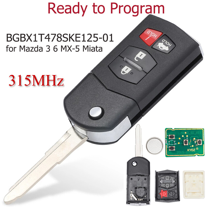 For 2010 2011 2012 2013 Mazda 3 6 Keyless Car Flip Remote Key Fob ...