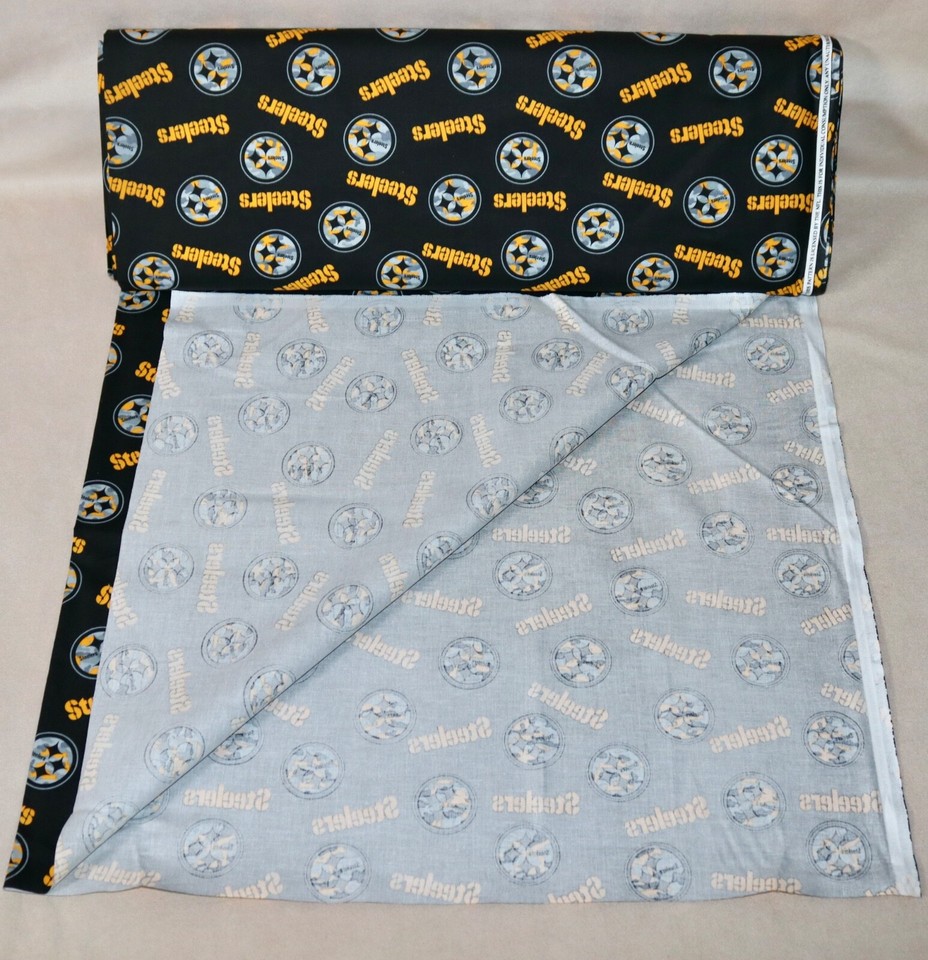 Pittsburgh Steelers ~ Camo Logo Pattern NFL Cotton Fabric 1/4 Yard 9” X ...