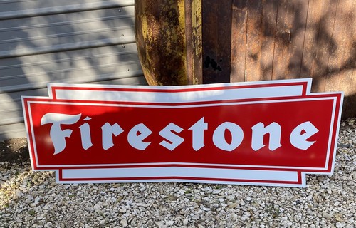Antique Vintage Old Style Firestone Tires Service Station Sign !! | eBay