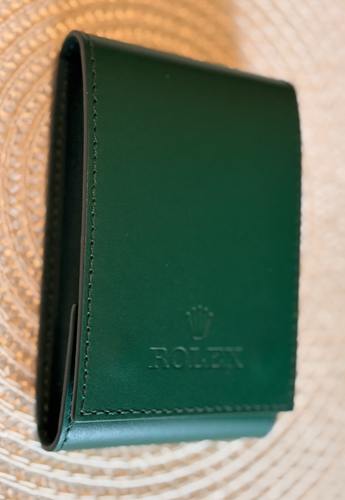 New Genuine Service Rolex Green Leather Travel Storage Protection ...