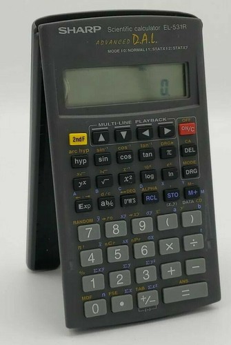 Sharp Scientific Calculator EL-531R Advanced D.A.L. Multi-Line Playback ...