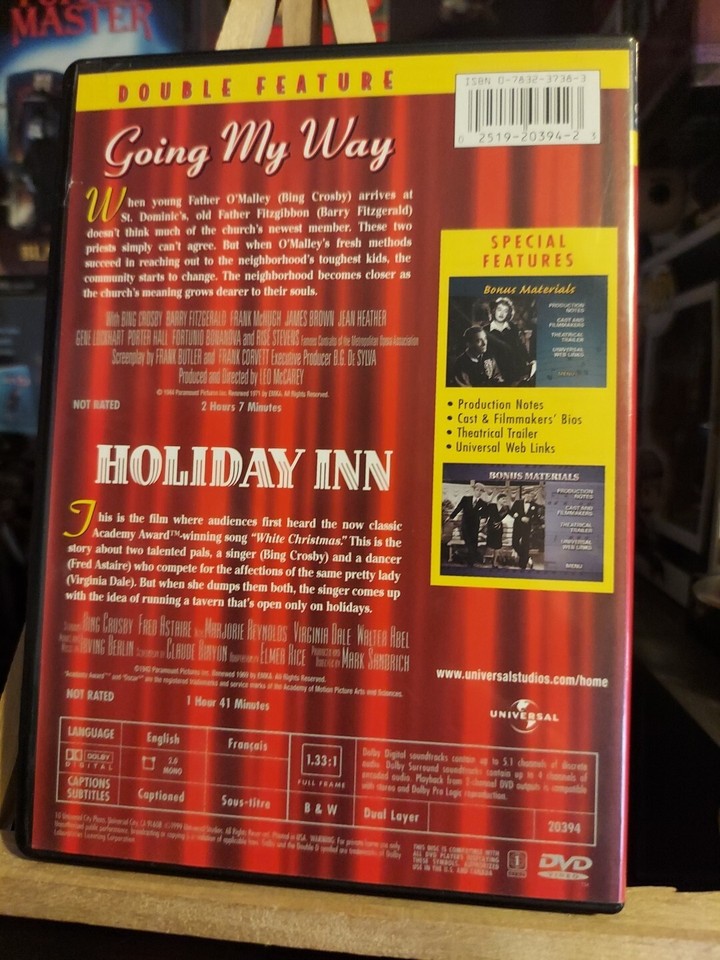 Going My Way / Holiday Inn DVD Bing Crosby Univeral Cinema Series OOP ...
