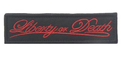 LIBERTY OR DEATH TACTICAL PATCHES ARMY BADGE EMBROIDERED HOOK PATCH ...