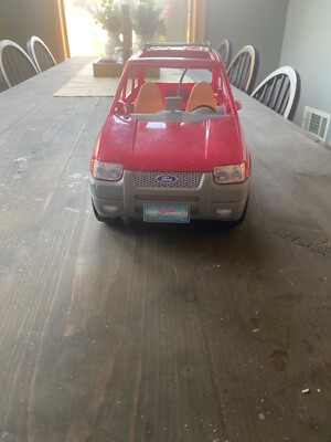 2002 Mattel Barbie Red Ford Escape SUV Plastic Sport Vehicle Adjustable ...