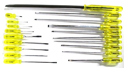 PROTO 19 Piece Screwdriver Set w/ Black Oxide Coated Tips Made in The ...