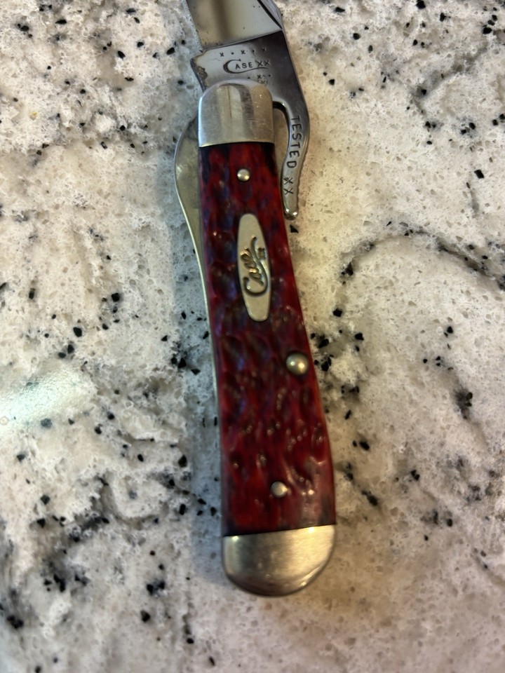 Case Russlock Dark Red Bone CV Steel -2010 | eBay