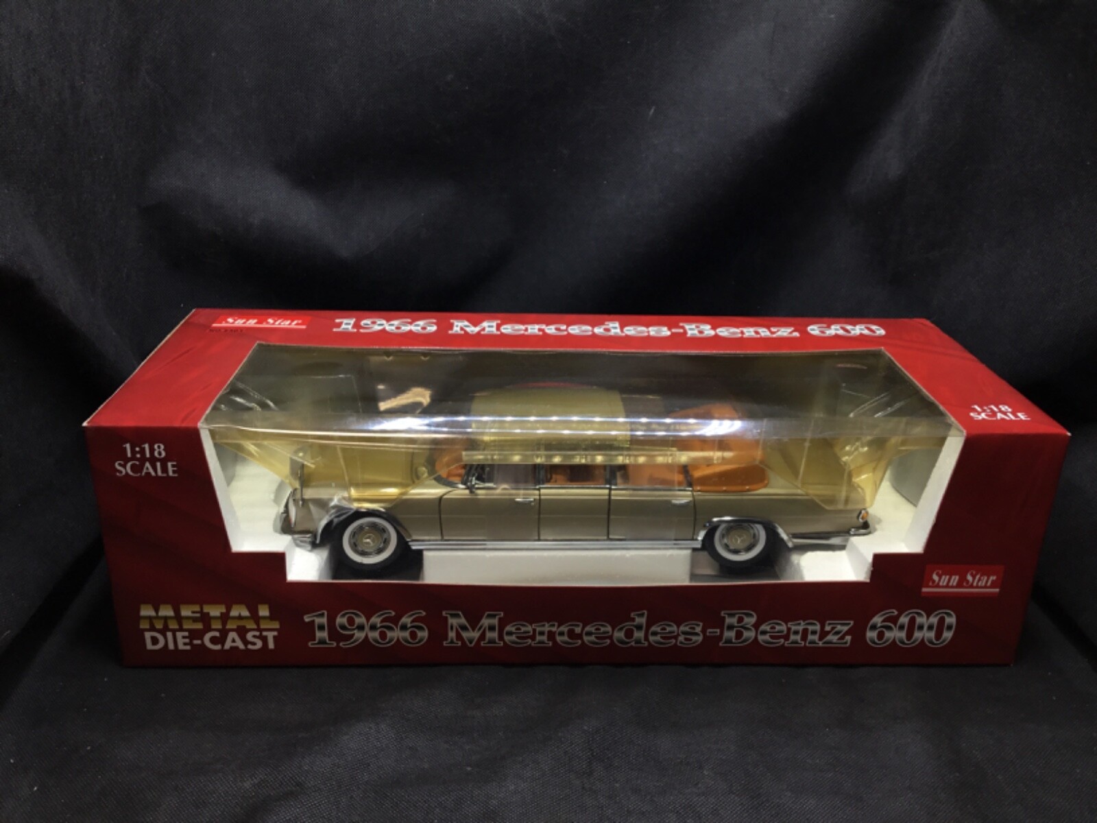 1966 Mercedes-Benz 600 Limosine Die-Cast Model Car 1:18 Scale Sun Star ...