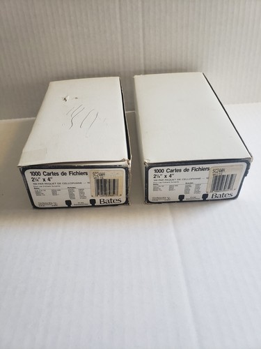 Bates Rotary File Cards #SC24WH *19 SEALED Packs Of 100* 2 1/4" x 4 ...