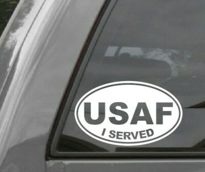 I Served Sticker Vinyl Decal Veteran EURO OVAL Window Decal USAF (U.S ...