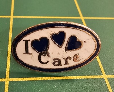 I Heart Care Lapel Oval Enameled Pin | eBay
