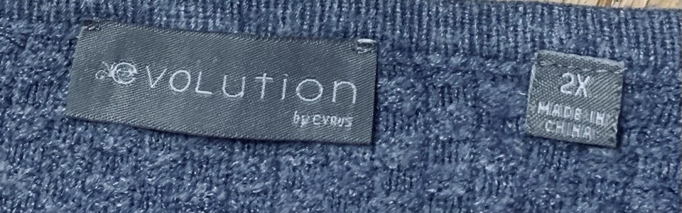 New Women’s Evolution Boat Neck Open Knit L/S Light Blue Sweater Size ...