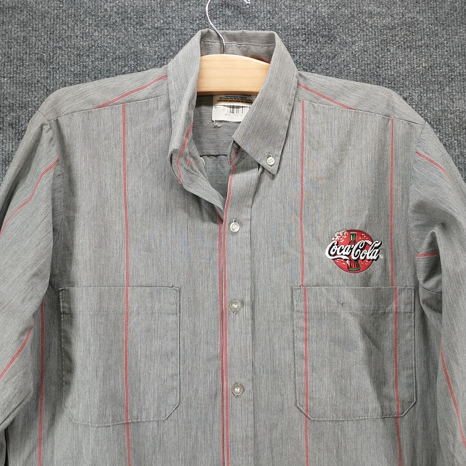 Riverside Men's Coca-Cola Employee Uniform Shirt Gray… - Gem