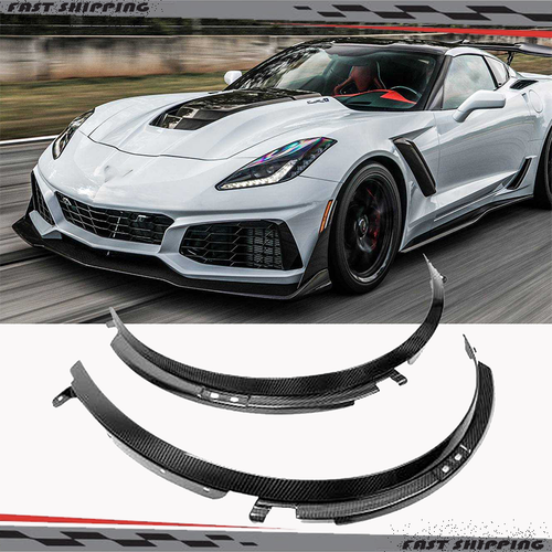 Fits For Corvette C7 2014-2019 1Pair Glossy Black Front Wheel Trim ...