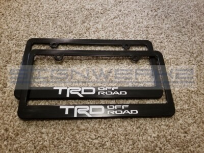 TRD Off Road License Plate Frame Tundra Tacoma 4Runner FJ | Black ...