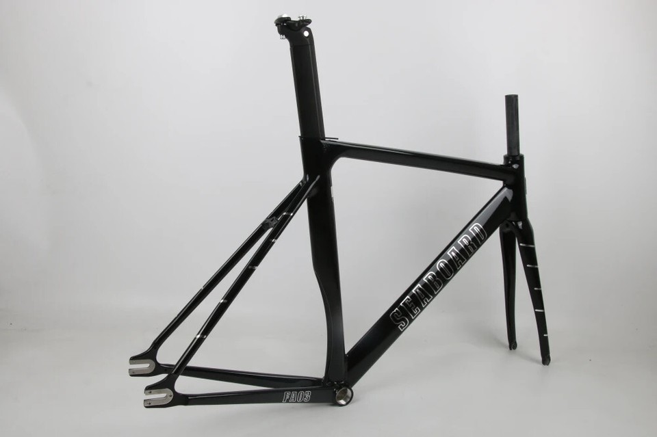Fixed Gear Bike Frameset 700c Carbon Fork Single Speed Bicycle Frameset ...