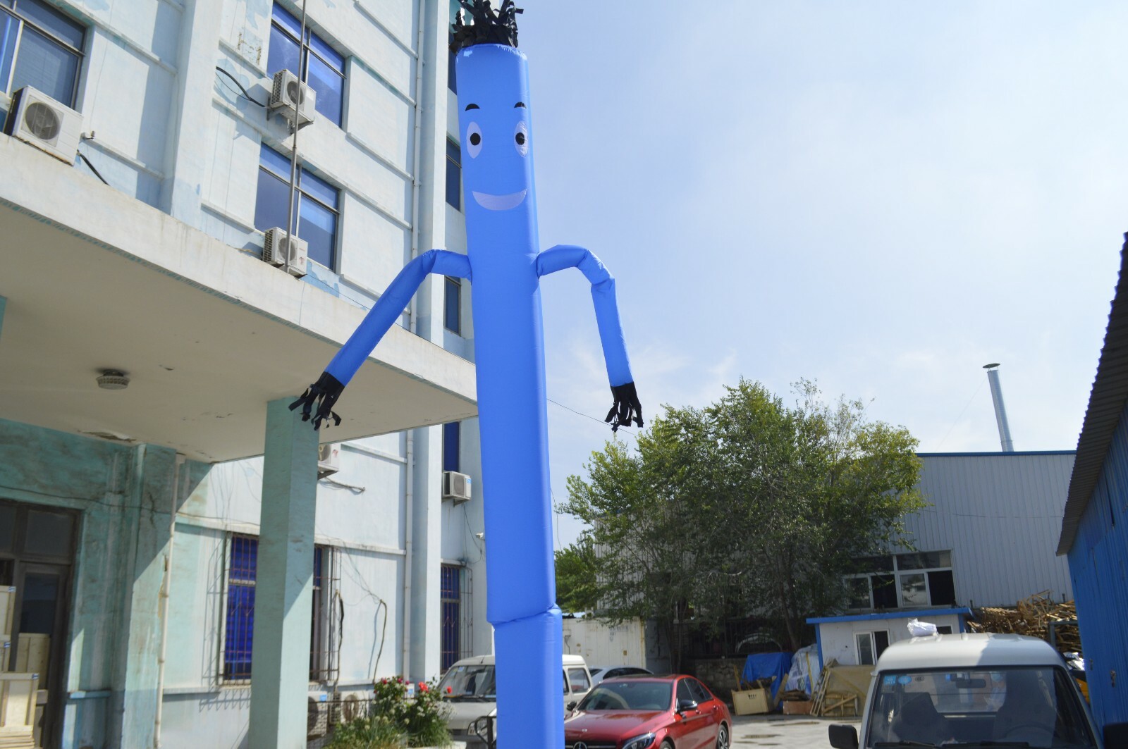 Blue 20ft Air Inflatable Dancing Wind Dancer Sky Puppet with 110V 750W ...
