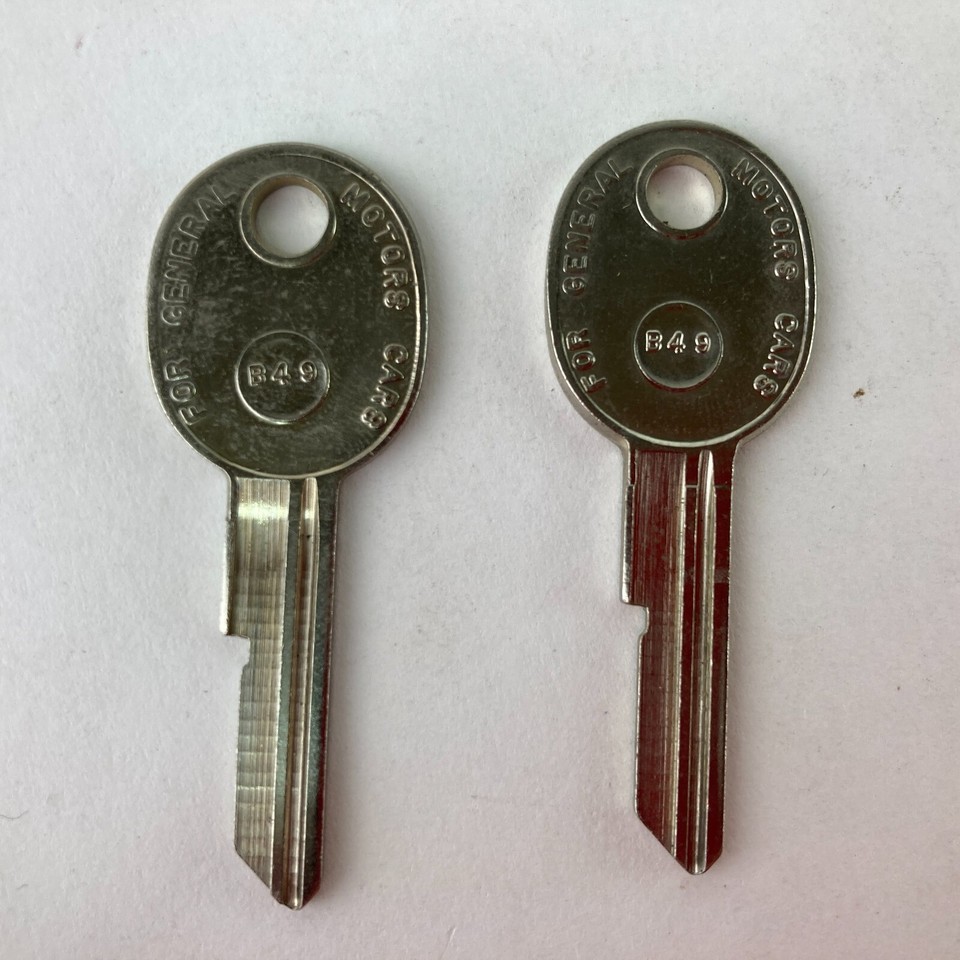 Lot of 2 Keys General Motors ilco GM Chevrolet B B49 Key Blanks Uncut ...