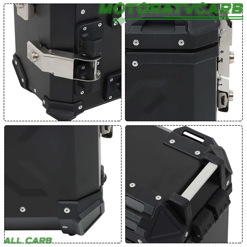 36L 2×Side Case Hard Saddlebags Motorcycle Tour Trunk Luggage ...