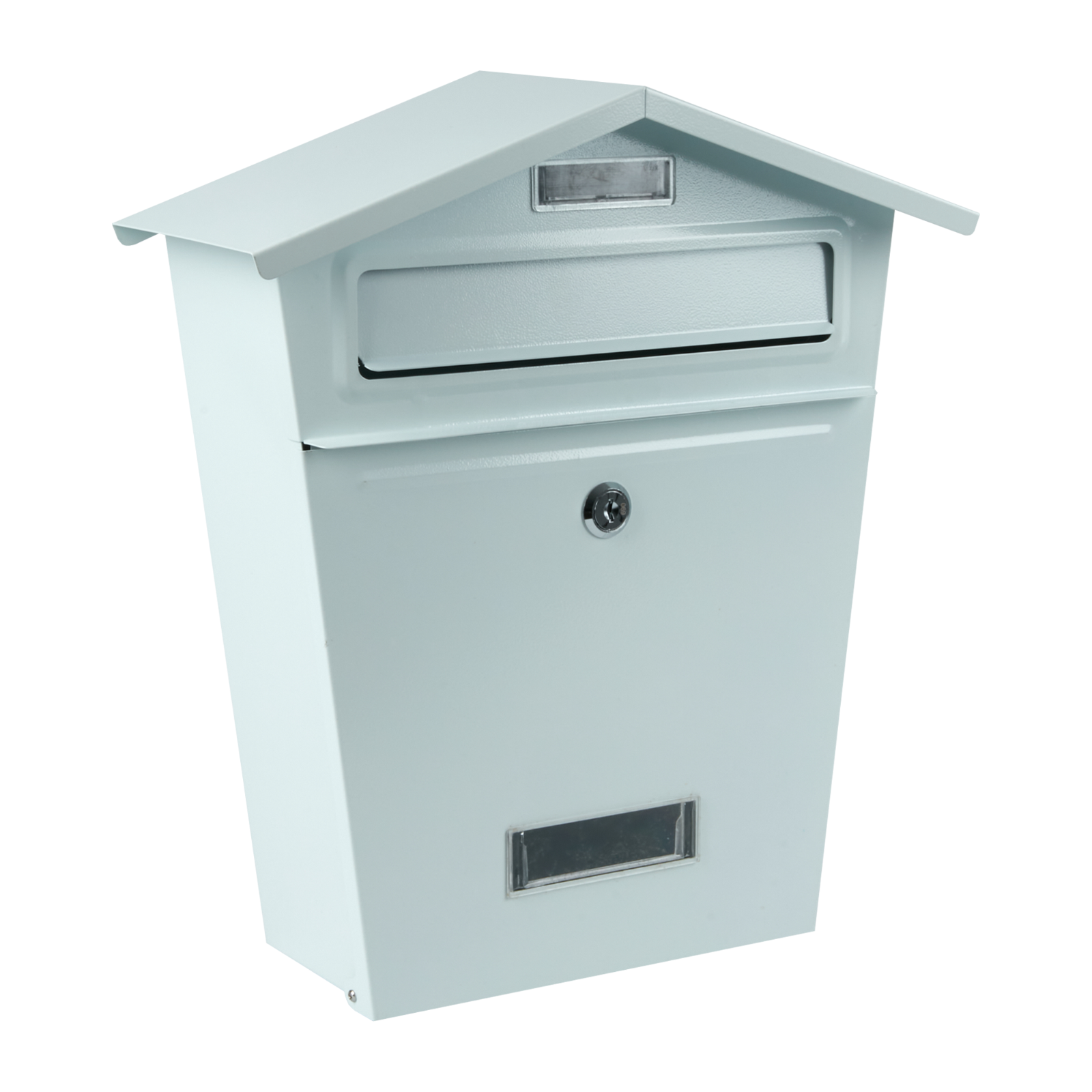 NEW LARGE OUTDOOR STEEL POST BOX POSTBOX LOCKABLE LETTER MAIL WALL ...