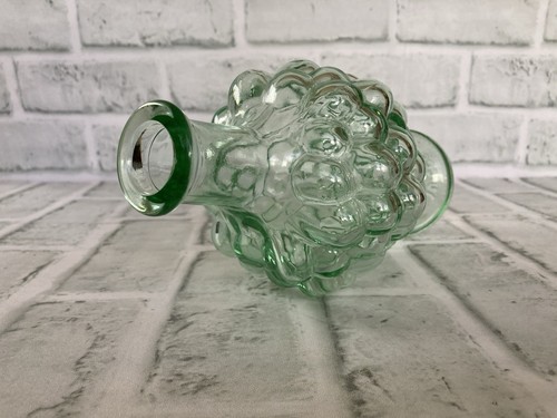 Vintage 70's GREEN GRAPE GLASS BOTTLE ~ DECANTER & STOPPER ~ Mod.Der ...