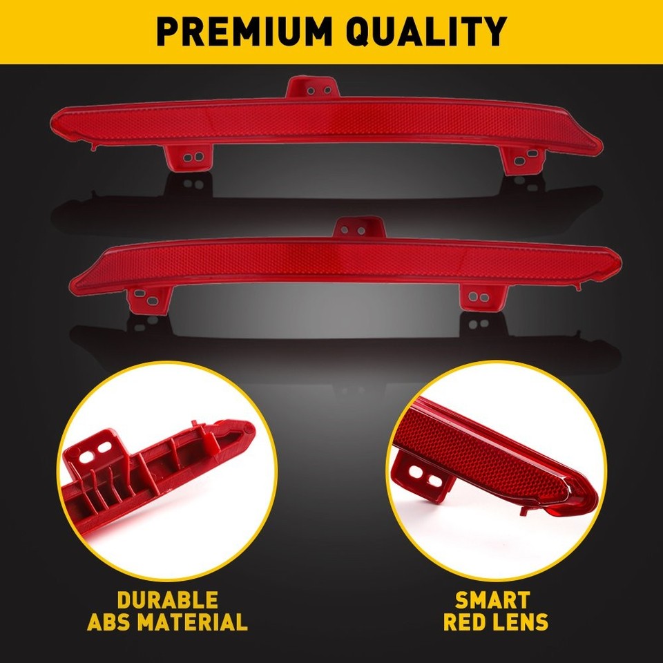 2X Rear Bumper Reflector Light For 2018-2021 Honda Lamp Accord Tail ...