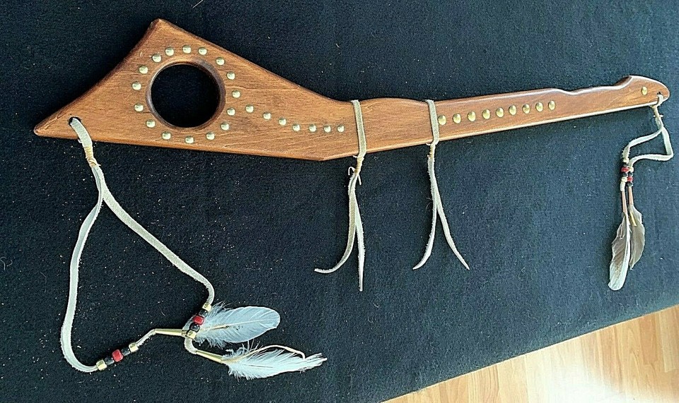 NEW! Fancy Gunstock War Club Finished - Native American Indian Regalia ...