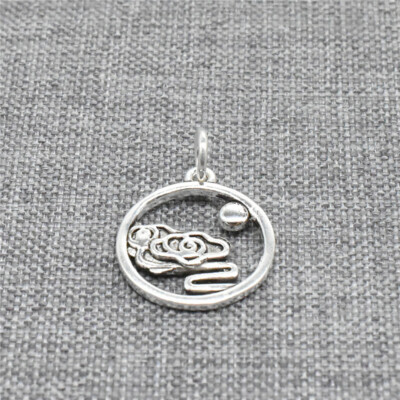 4 Sterling Silver Sunset Charms 925 Silver Sun and Cloud Pendant for ...