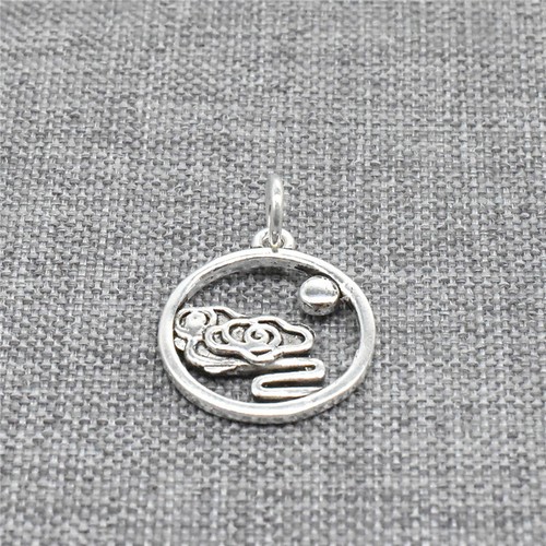 4 Sterling Silver Sunset Charms 925 Silver Sun and Cloud Pendant for ...