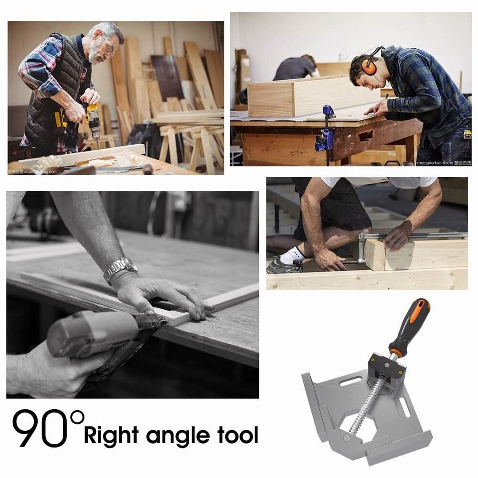 1 Set 90 Degree Right Angle Clip Clamps Corner Holders Woodworking Hand ...