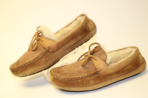 UGG Mens Size 10 Byron Chestnut Suede Shearling Moccasin Driving ...