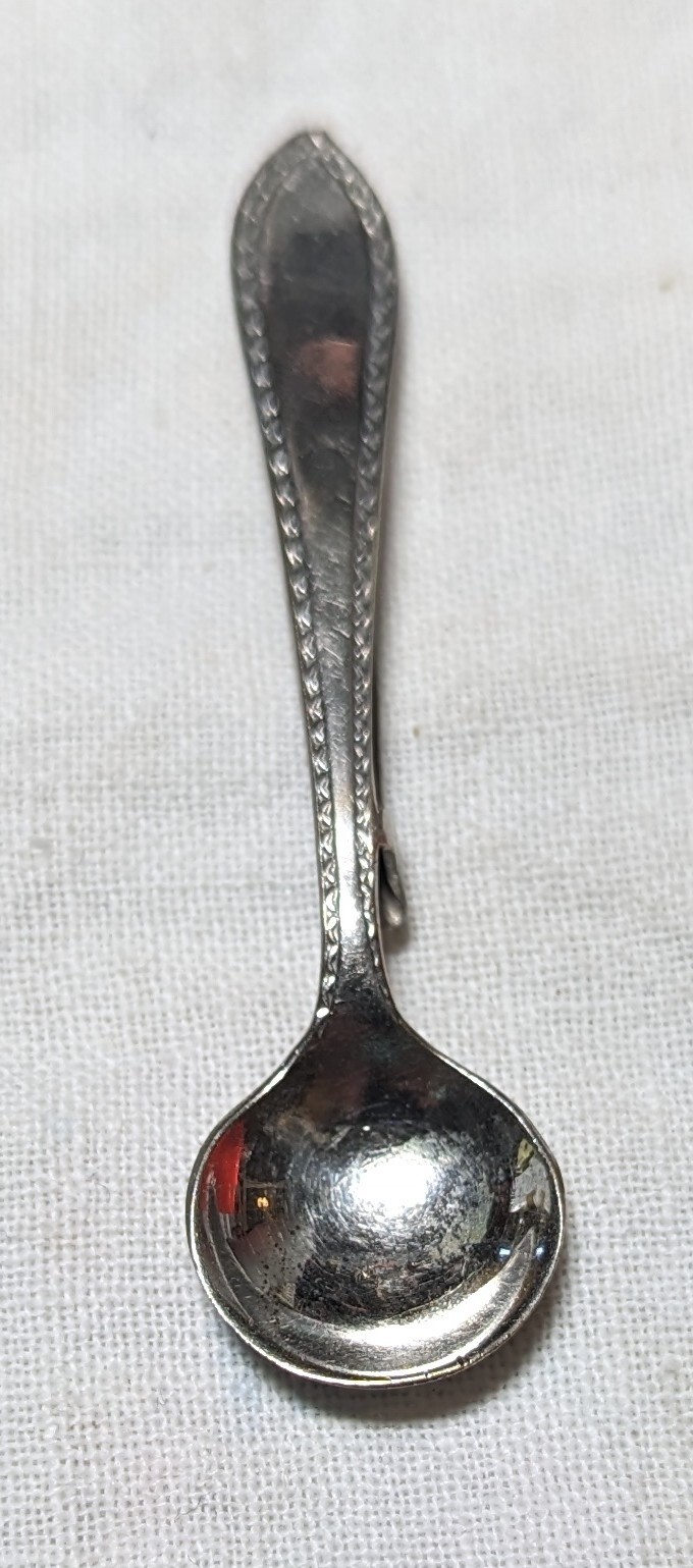Vintage Sterling Silver Spoon Brooch Pin salt | eBay