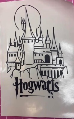 Hogwarts Castle 5' White or black Car Truck Vinyl Decal Art Wall ...