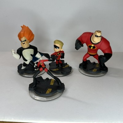 Disney Infinity Incredibles Lot of 4 Mr Incredible Dash Elastigirl ...
