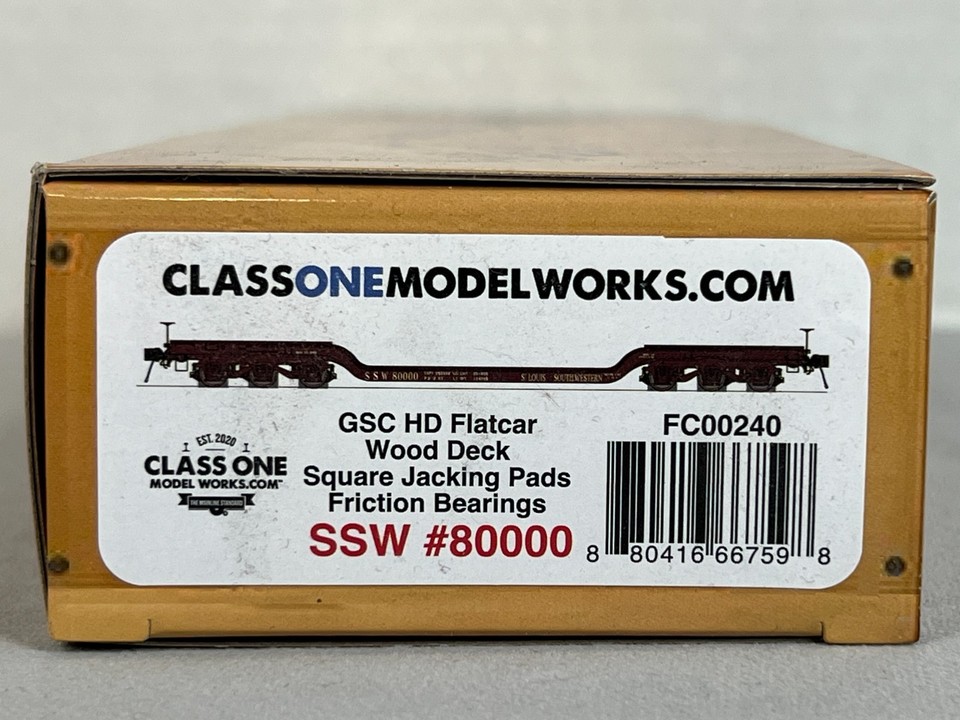 HO Scale Class One Model Works GSC HD Flat Car SSW 80000 | eBay