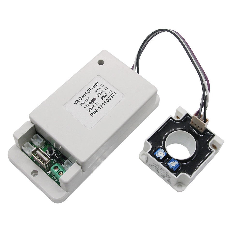 DC 120V 100A Volt Amp AH SOC Battery Monitor Wireless Meter Remaining ...